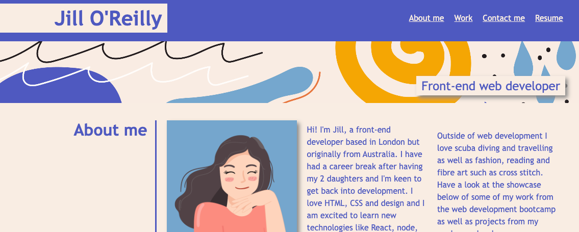 Jill O'Reilly | Web Development Portfolio